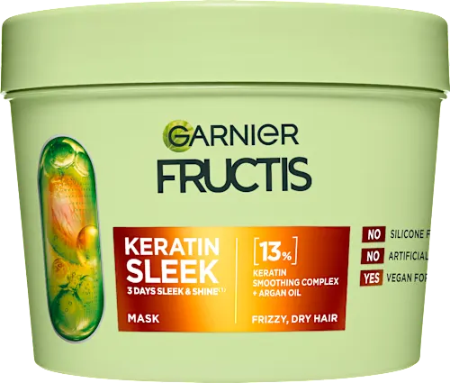 GARNIER FRUCTIS
KERATIN SLEEK maska za kosu, 370 ml