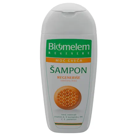 Biomelem
REGENERE MOĆ CVEĆA šampon regeneriše oštećenu kosu, 222 ml