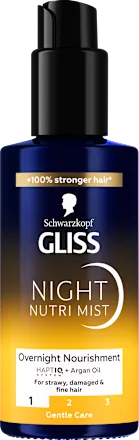 Schwarzkopf GLISS
NIGHT NUTRI MIST noćni tretman za kosu, 100 ml