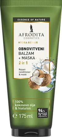 AFRODITA
ESSENCE OF NATURE Hydra Repair balzam i maska za kosu 2u1, 175 ml