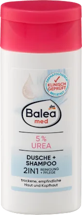 Balea med
2IN1 gel za tuširanje i šampon za kosu - urea 5%, putna ambalaža, 50 ml