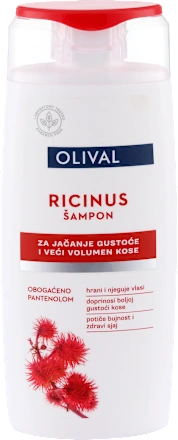 OLIVAL
RICINUS Šampon za jačanje gustine i veći volumen kose, 250 ml
