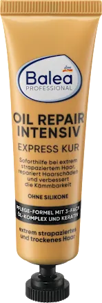 Balea PROFESSIONAL
OIL REPAIR INTENSIVE terapija za oštećenu i suvu kosu, 20 ml