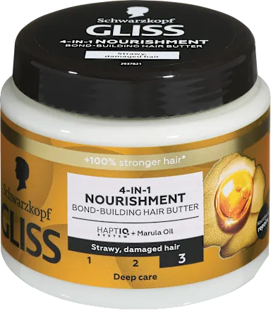 Schwarzkopf GLISS
4-IN-1 NOURISHMENT puter maska za kosu, 400 ml