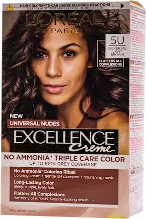 L'ORÉAL PARiS EXCELLENCE Creme
Boja za kosu UNIVRSAL NUDES – 5U UNIVERSAL LIGHT BROWN, 1 kom