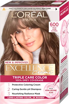 L'ORÉAL PARiS EXCELLENCE Creme
Boja za kosu - 600 TRUE DARK BLONDE, 1 kom