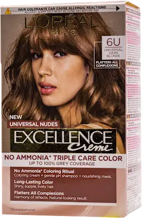 L'ORÉAL PARiS EXCELLENCE Creme
Boja za kosu UNIVRSAL NUDES – 6U UNIVERSAL DARK BLONDE, 1 kom
