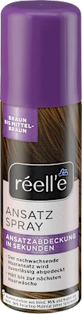 réell‘e
Sprej za koren kose, svetlo do srednje smeđe, 75 ml