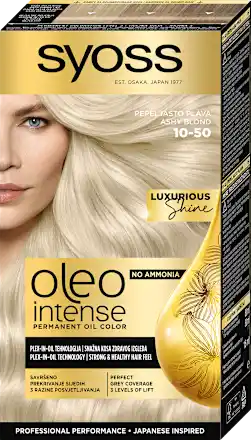 syoss Oleo Intense
Boja za kosu - 10-50 pepeljasto plava, 1 kom