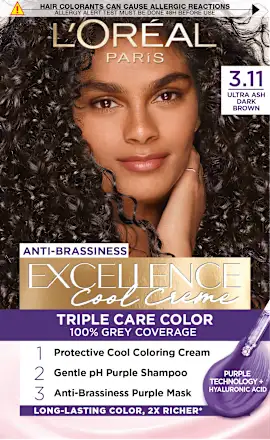 L'ORÉAL PARiS EXCELLENCE Creme
Boja za kosu – 3.11 Ultra Ash Dark Brown, 1 kom