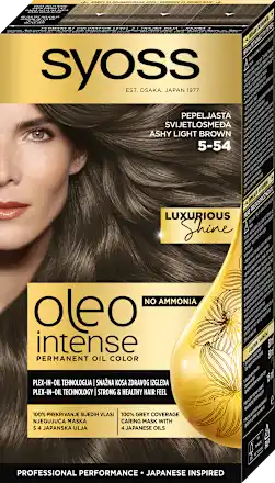 syoss Oleo Intense
Boja za kosu- 5-54 pepeljasto svetlosmeđa, 1 kom