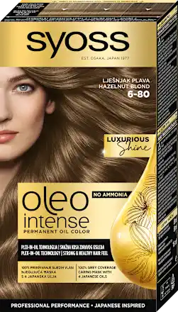 syoss Oleo Intense
Boja za kosu - 6-80 lešnik plava, 1 kom