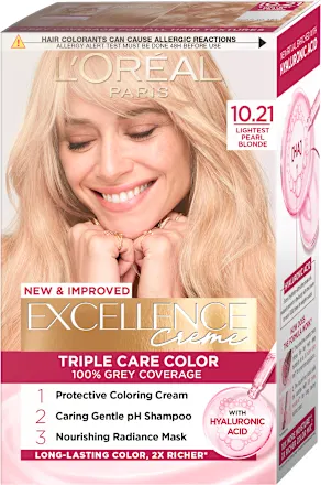 L'ORÉAL PARiS EXCELLENCE Creme
Boja za kosu - 10.21 Lightest Pearl Blonde, 1 kom