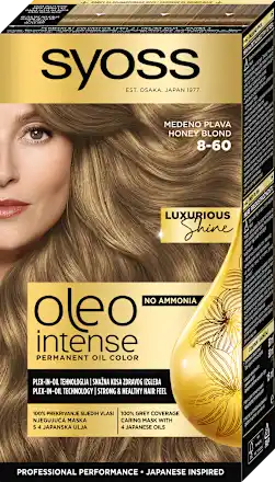 syoss Oleo Intense
Boja za kosu – 8-60 med plava, 1 kom