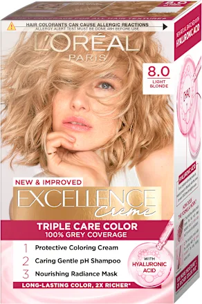 L'ORÉAL PARiS EXCELLENCE Creme
Boja za kosu - 8 Light Blonde, 1 kom
