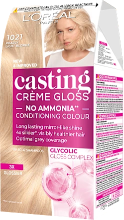 L'ORÉAL PARiS casting CRÈME GLOSS
Boja za kosu - 1021 Pearly Light Blonde, 1 kom