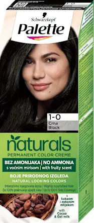 Palette naturals COLOR CREME
Boja za kosu – 1-0 crna, 1 kg