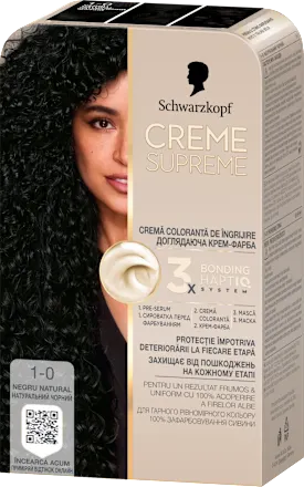 Schwarzkopf CREME SUPREME
Boja za kosu- 1-0 Natural Black, 1 kom