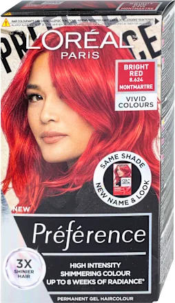 L'ORÉAL PARiS PRÉFÉRENCE
Boja za kosu VIVID COLOURS - BRIGHT RED 8.624 MONTMARTRE, 1 kom