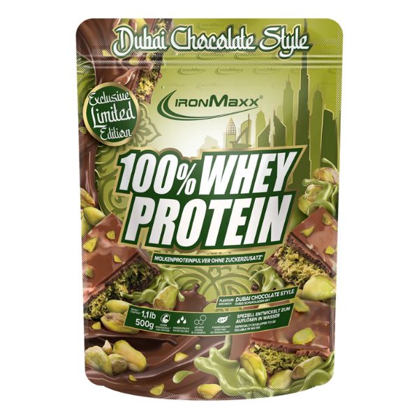 IronMaxx® 100% Whey Protein 500g Dubai Chocolate Style