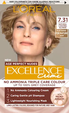 L'ORÉAL PARiS EXCELLENCE Creme
Boja za kosu Age Perfect Nudes – 7.31 Natural Caramel Blonde, 1 kom