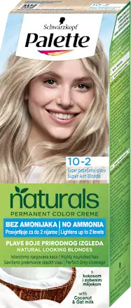 Palette naturals COLOR CREME
Boja za kosu – 10-2 super pepeljasto-plava, 1 kg