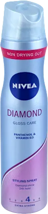 NIVEA
Diamond Gloss lak za kosu – snaga učvršćivanja 4, 250 ml