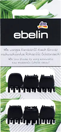 ebelin
Šnalice za kosu u obliku štipaljke sa 40% manje plastike - male, crne, 6 kom
