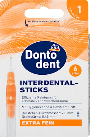 Dontodent
Interdentalni štapići (ø 2,0 mm) ISO 1, 6 kom