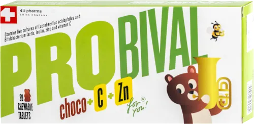 4U pharma
for you! choco+C+Zn čokoladni medvedići probiotik sa prebioticima za decu, 20 kom
Dodatak ishrani