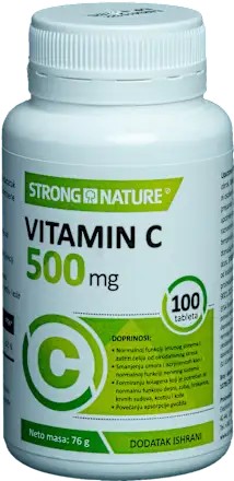 STRONG NATURE
VITAMIN C 500mg tabete, 100 kom
Dodatak ishrani