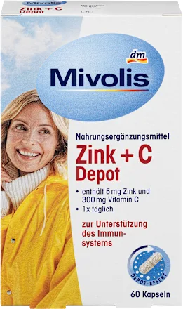 Mivolis
Cink + vitamin C depo kapsule, dodatak ishrani, 60 kom
Dodatak ishrani