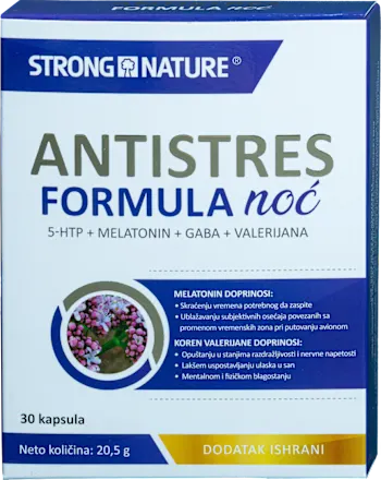 STRONG NATURE
ANTISTRES FORMULA noć, 30 kom
Dodatak ishrani