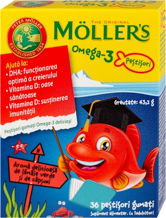 MÖLLER'S
Omega3+vitamin D dodatak ishrani za decu - gumene bombone ukus jagoda, sadrži zaslađivače, 36 kom
Dodatak ishrani