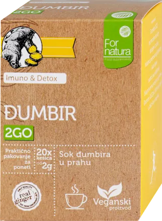 Fornatura
ĐUMBIR 2GO - sok od đumbira u prahu, 20x2g, 40 g