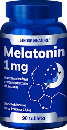 STRONG NATURE
Melatonin 1 mg - tableta; dodatak ishrani, 90 kom
Dodatak ishrani