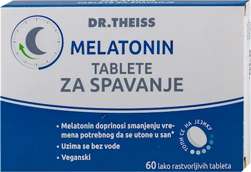 DR.THEISS
MELATONIN TABLETE ZA SPAVANJE - dodatak ishrani, 60 kom
Dodatak ishrani