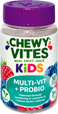 CHEWY VITES
Kids MULTI-VIT + PROBIO voćne gumene bombone za decu, 3+ godine, 30 kom
Dodatak ishrani