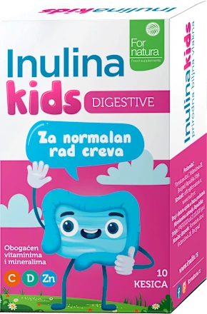 Fornatura
Inulina kids DIGESTIVE kesice za normalan rad creva dece, 10 kom
Dodatak ishrani