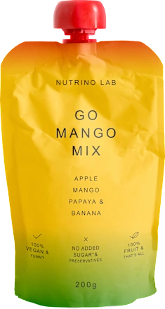 Nutrino Lab
GO MANGO MIX pire - jabuka, mango, papaja, banana, 200 g
