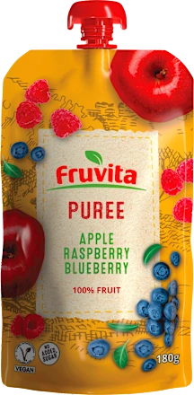Fruvita
Voćni pire - jabuke, malina i borovnica, 180 g