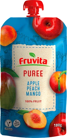 Fruvita
Voćni pire - jabuka, breskva i mango, 180 g