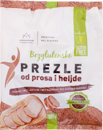 Aleksandrija
Bezglutenske prezle od heljde i prosa, 300 g