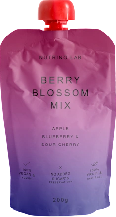 Nutrino Lab
BERRY BLOSSOM MIX pire - jabuka, borovnica i višnja, 200 g