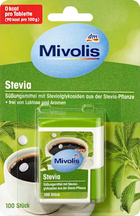 Mivolis
Stoni zaslađivač na bazi steviol glikozida u tabletama, 100 kom