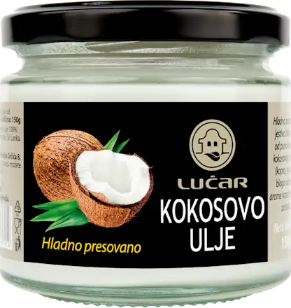 LUČAR
KOKOSOVO ULJE - Hladno presovano, 150 g
