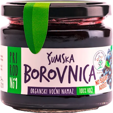 PRIRODNo1
Šumska borovnica - organski voćni namaz, 200 g