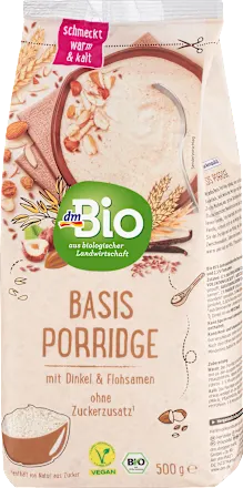 dmBio
BASIS PORRIDGE kaša sa speltom i psilijumom, 500 g