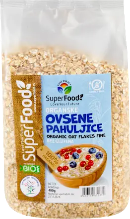 SUPERFOOD
ORGANSKE OVSENE PAHULJICE, 400 g