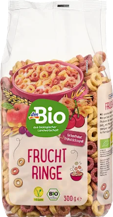 dmBio
Pahuljice od žita u obliku kolutića sa ukusom voća, 300 g